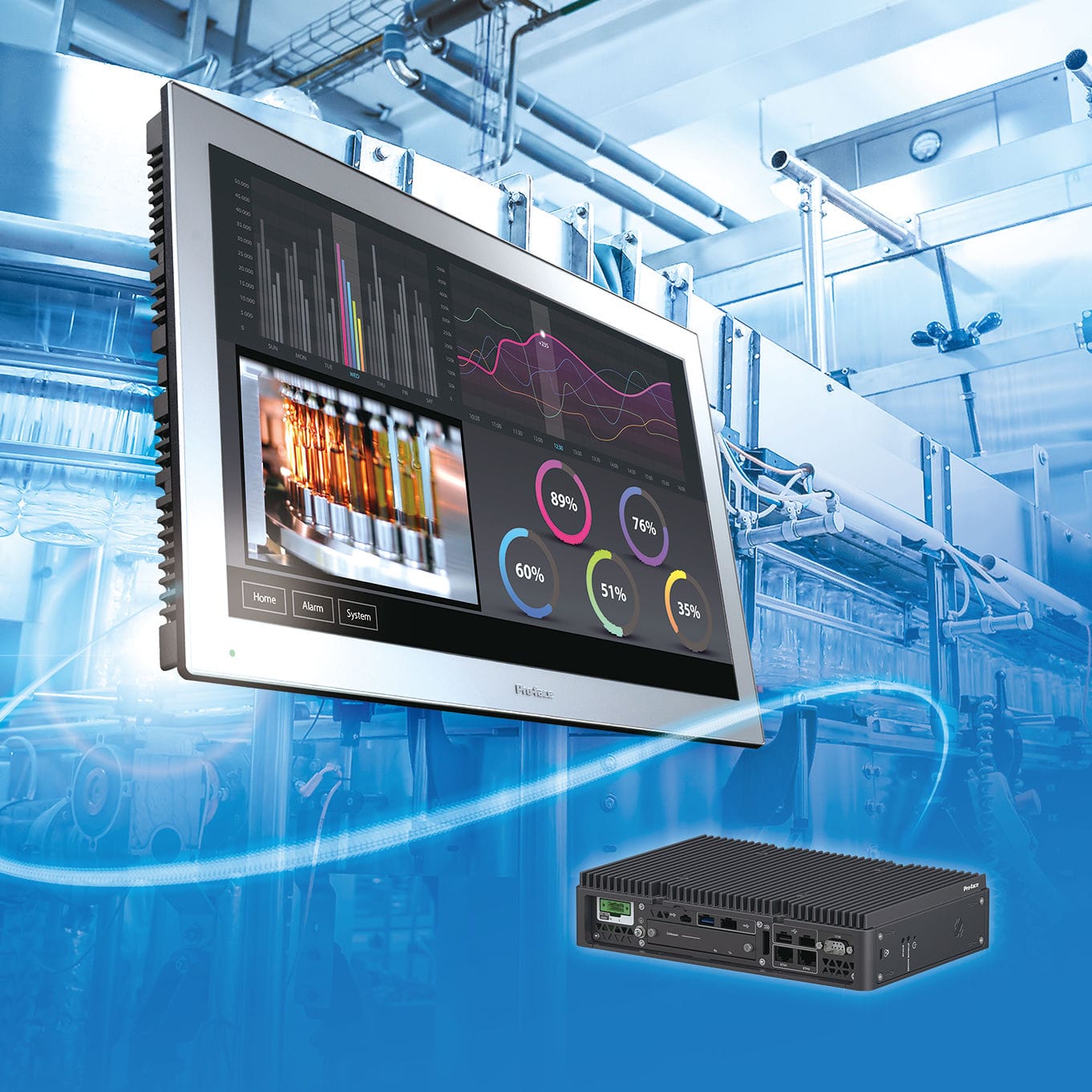 Industrial monitor - FP6000 series - Pro-face - TFT-LCD / resistive ...