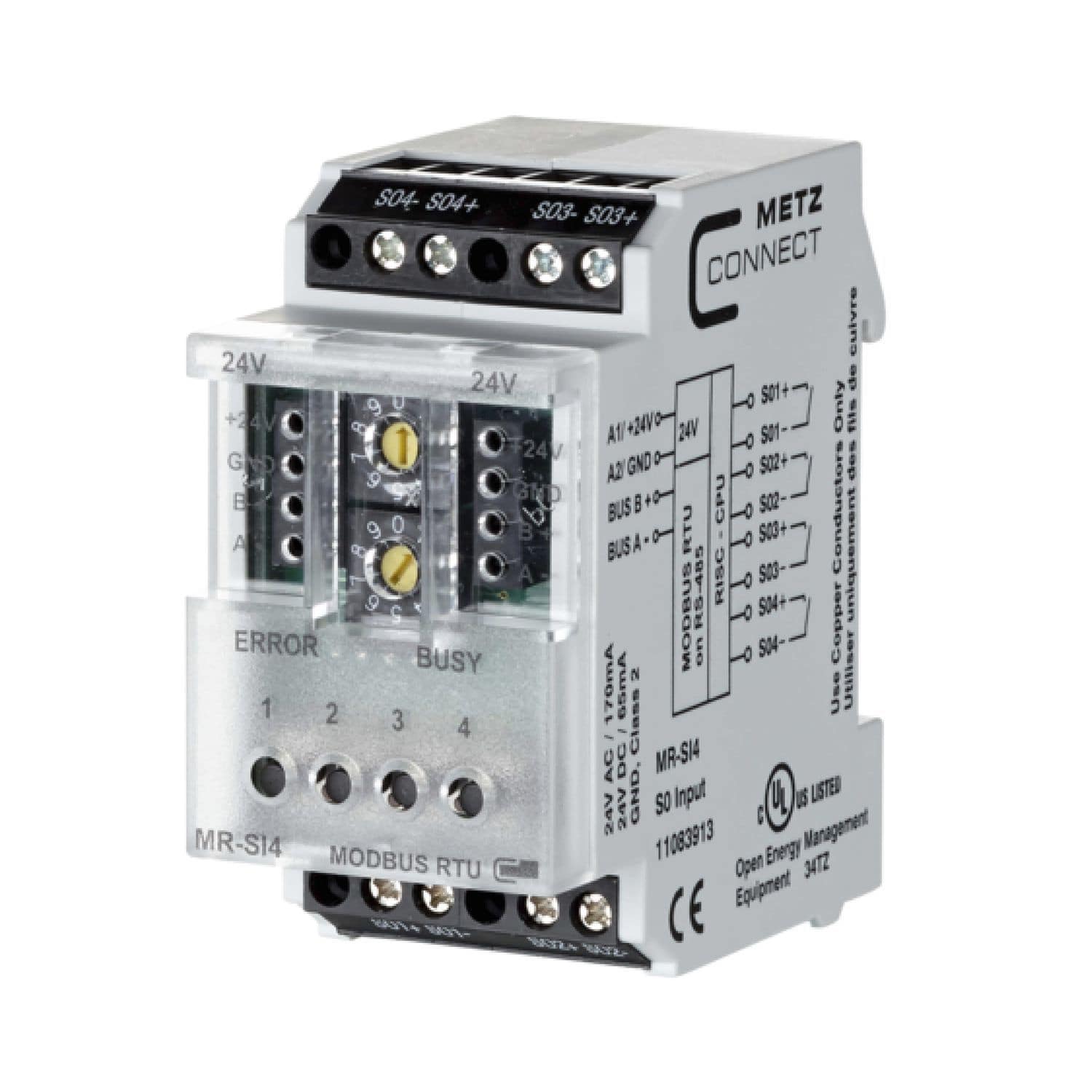 Digital I O module - MR-SI4 Modbus RTU - METZ CONNECT - Modbus RTU / 4 ...
