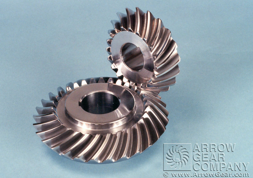 Bevel gear - Arrow Gear Company - helical-toothed / hub