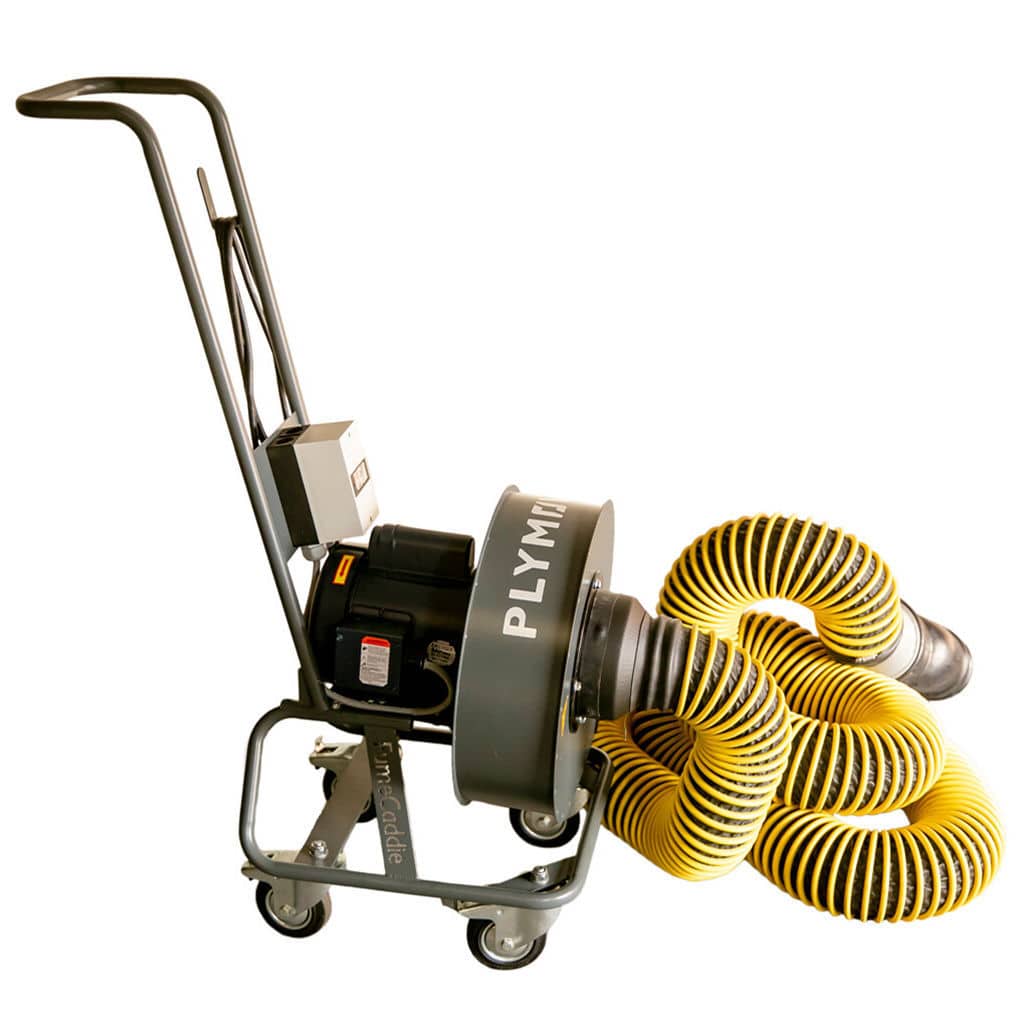 Car exhaust extraction system - FumeCaddie - PLYMOVENT - with swingarm