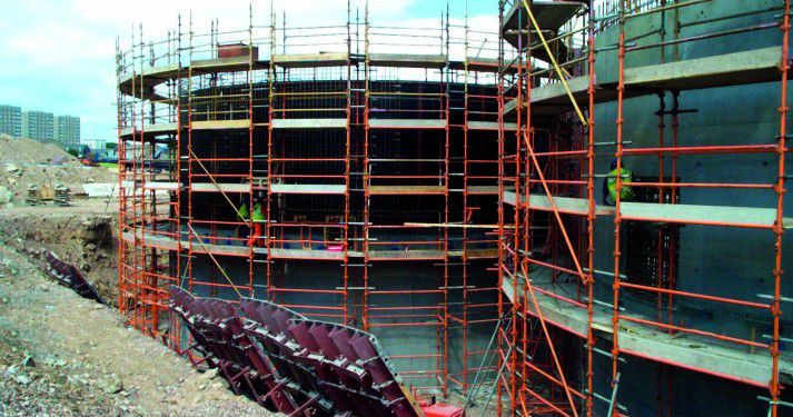 Circular formwork - Trapeze - Altrad RMD Kwikform - wall