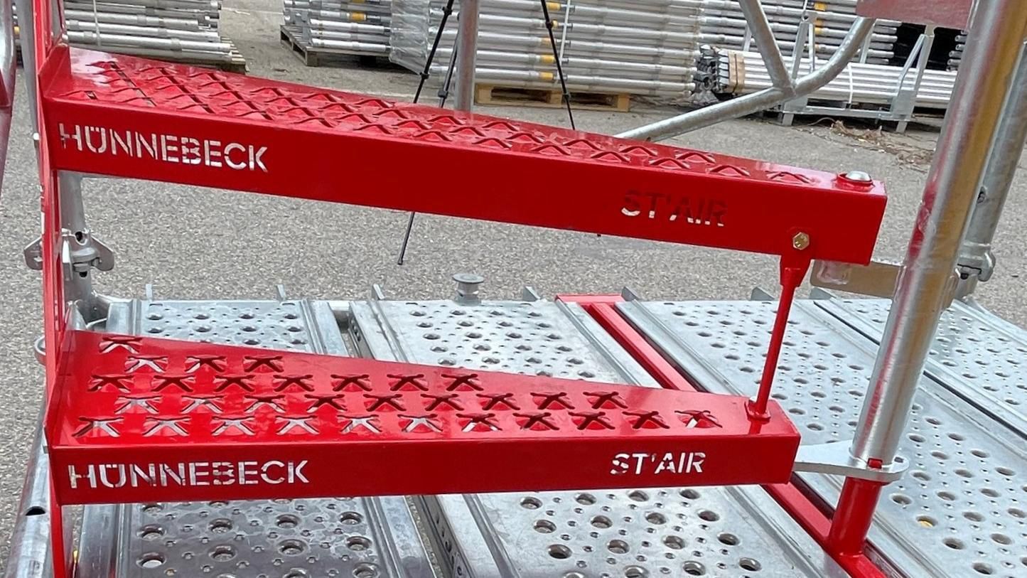 Outdoor staircase - ST'AIR - Hünnebeck GmbH - steel / for prefabricated ...