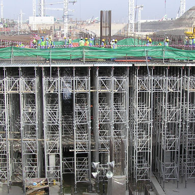 Facade scaffolding tower - GASS® - Hünnebeck GmbH - modular