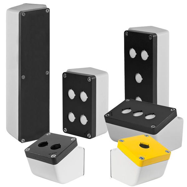 Push-button enclosure - New Elfin - wall-mount / rectangular / aluminum