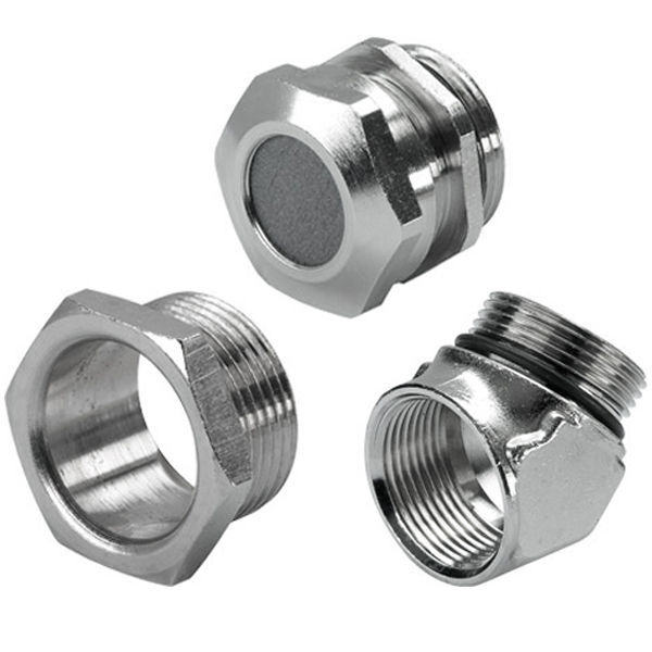 Nickel-plated brass cable gland - New Elfin - threaded / straight / elbow