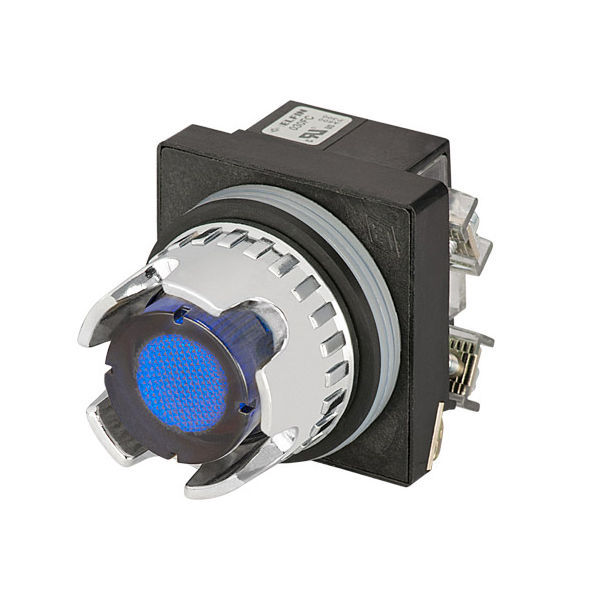 Spring push-button switch - New Elfin - IP65 / illuminated / panel-mount