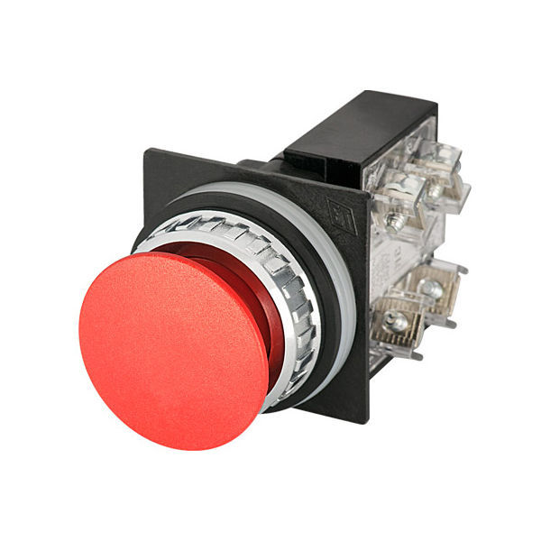 Twist-to-release push-button switch - New Elfin - mushroom / spring ...