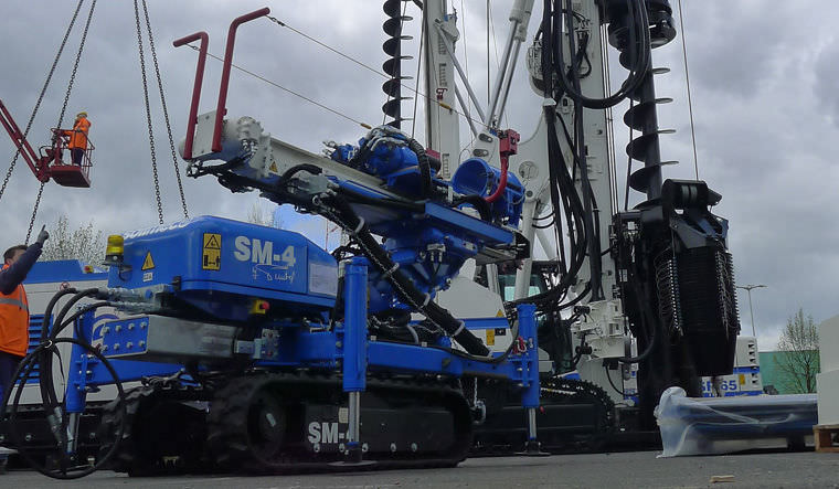Micropile drilling rig / crawler / rotary / hydraulic - SM-4 - SOILMEC ...