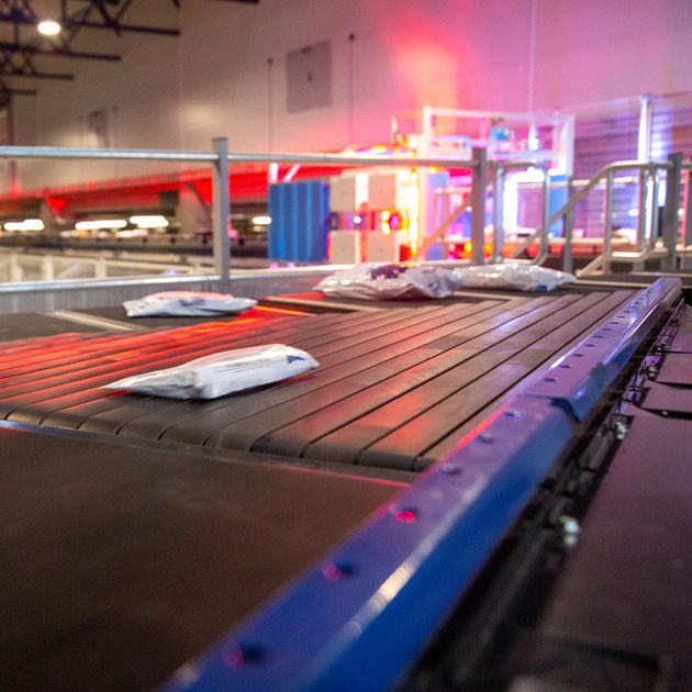 Belt feeder - VANDERLANDE - carton / for boxes / automated