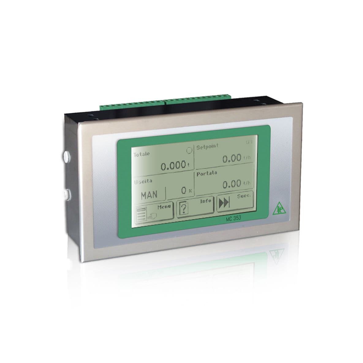 LCD display weight indicator - MC 353 - Pavone sistemi - panel-mount / IP65 / for belt weighers