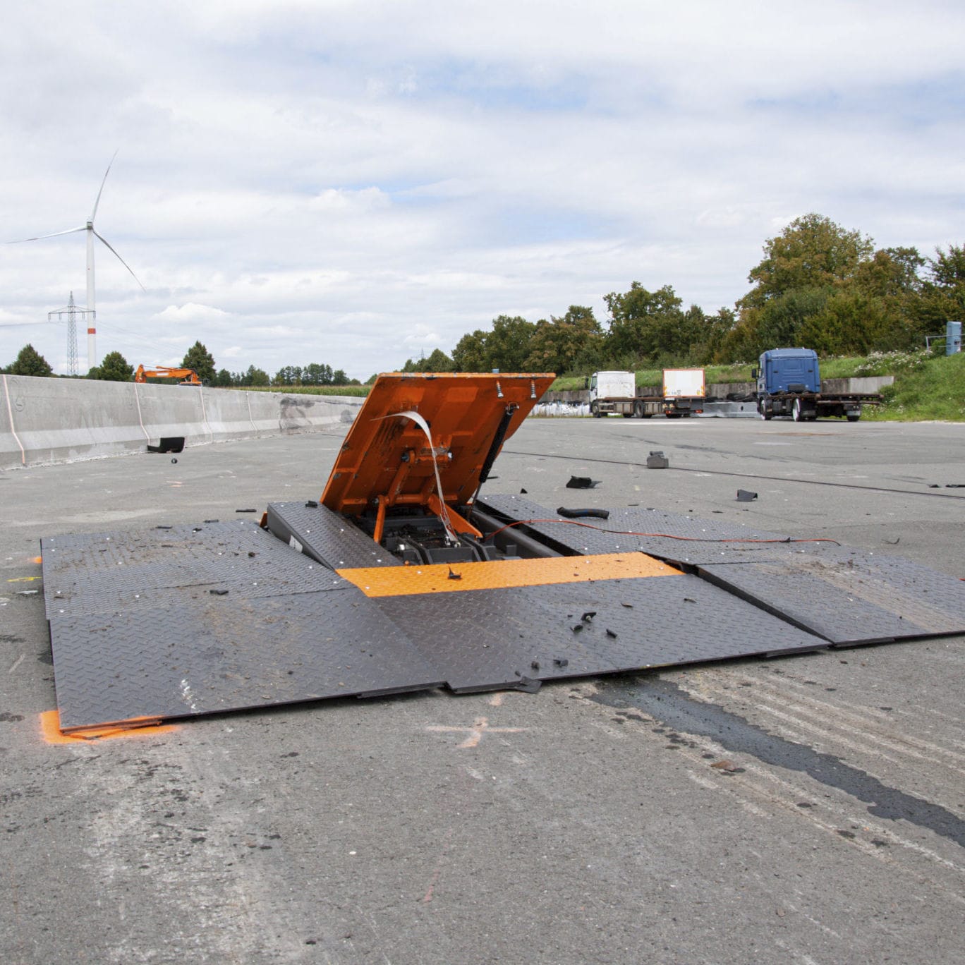 Manual retractable bollard - RBM - PILOMAT - hydraulic / road blocker