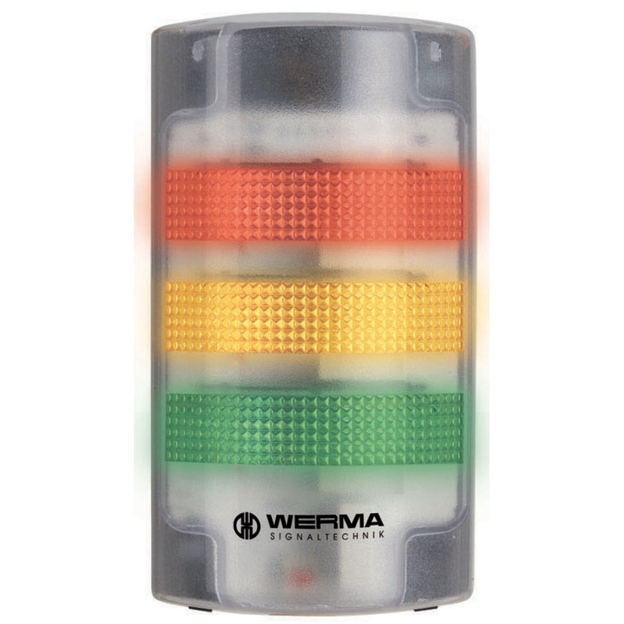 LED stack light - FlatSIGN BM 115 - WERMA - flashing / 3-color / IP65
