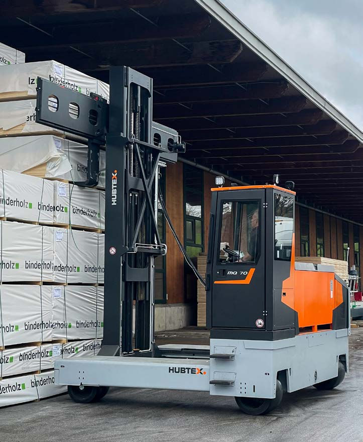 Electric side loader - 2832 - HUBTEX - ride-on / handling / indoor