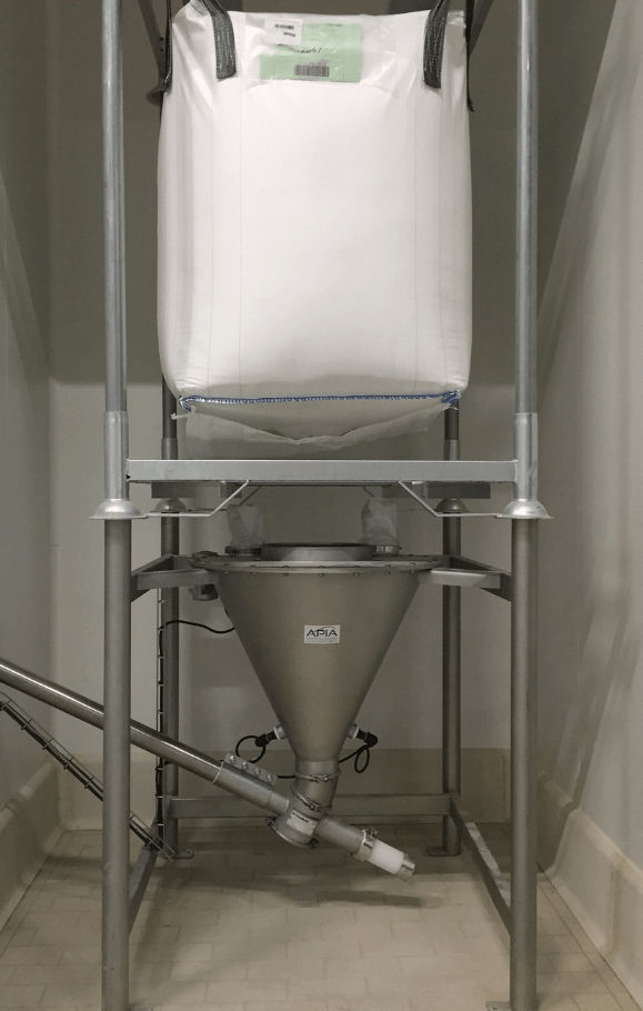Powder big bag unloading machine - APIA TRANSITUBE
