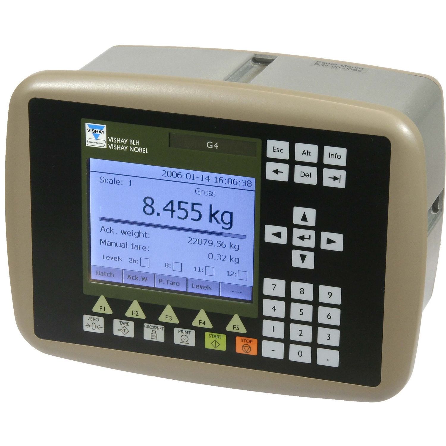 LCD display weight indicator - G4 - Vishay Nobel Transducers - panel ...