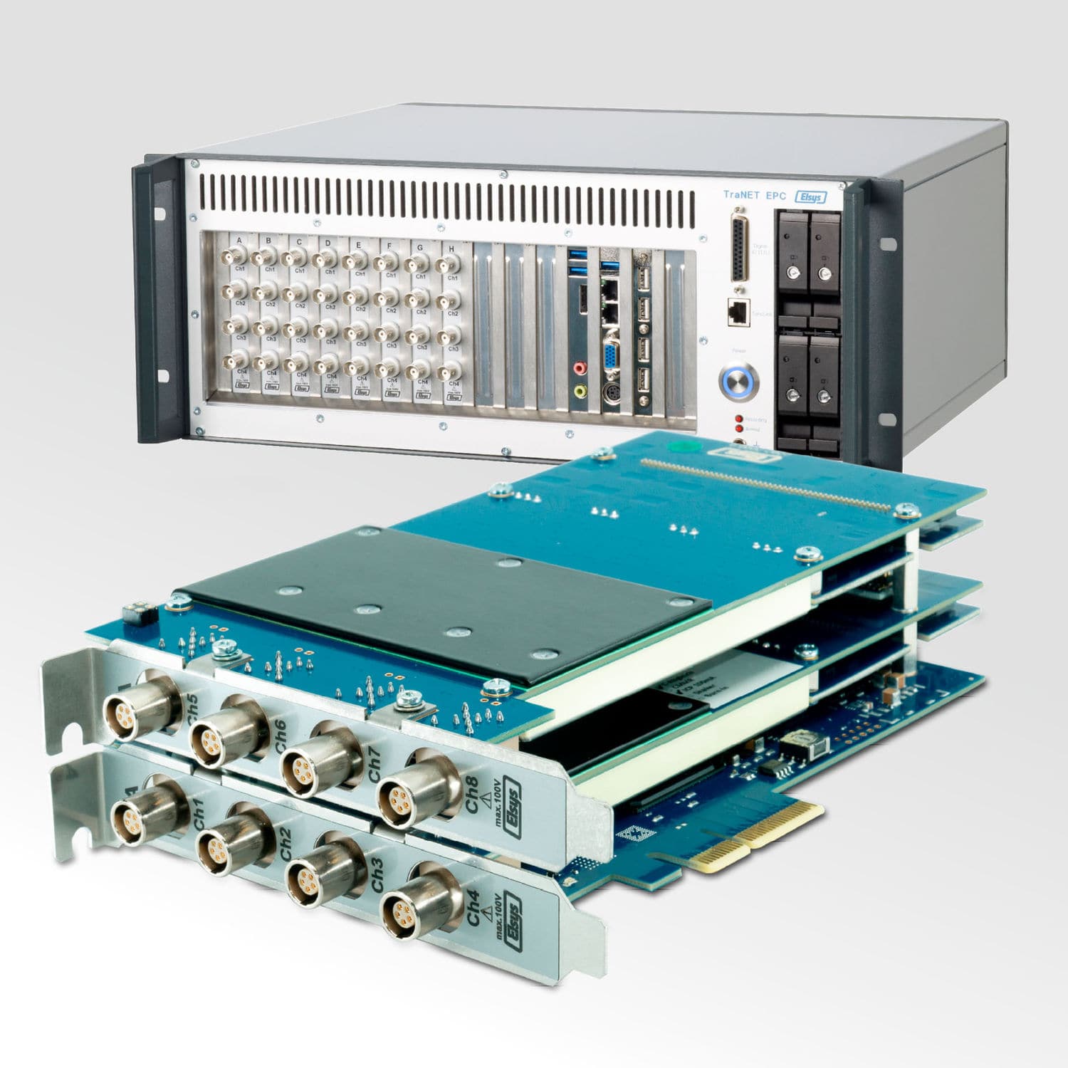 Benchtop data acquisition system - TraNET EPC-GN - Elsys AG - 19" rack ...