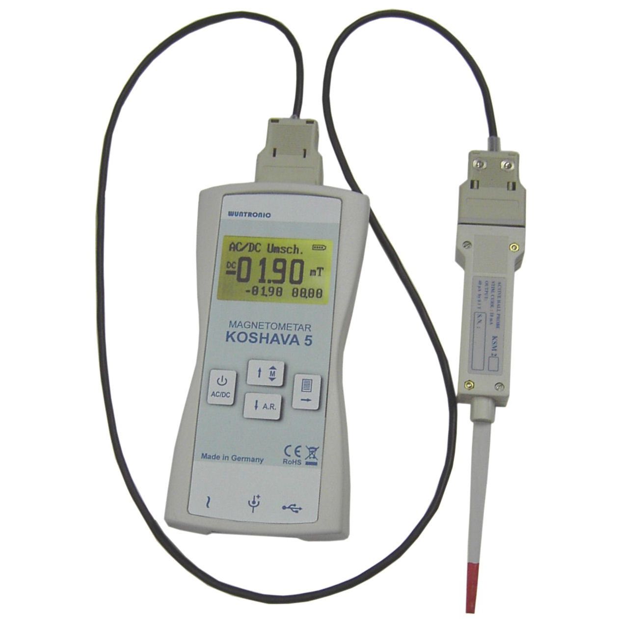 Portable gaussmeter - KOSHAVA 5 - WUNTRONIC GmbH - teslameter / USB ...