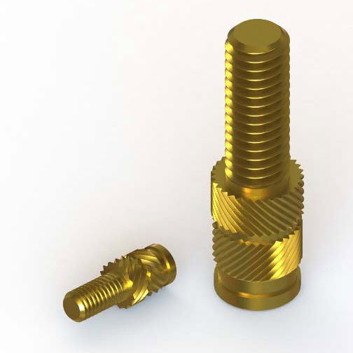 Threaded stud - 866 - Specialinsert s.r.l. - brass / crimp-on