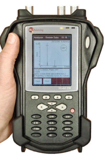Rotating-machine balancing vibration analyzer - 258V - IRD Balancing ...