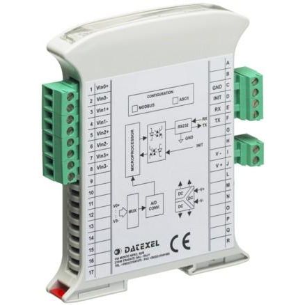 Analog input module - DAT3016 - DATEXEL SRL - Modbus RTU / RS-485 / RS-232