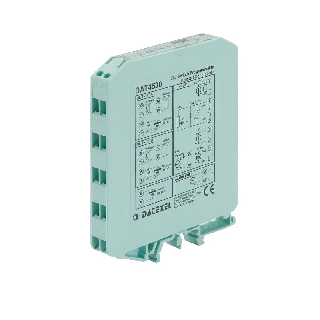 Signal isolator-converter - DAT4530 - DATEXEL SRL - analog / 2 analog outputs / DIN rail