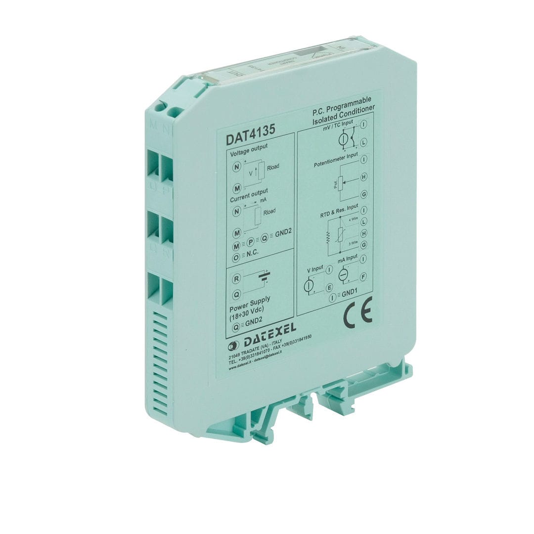 Signal converter - DAT4235 - DATEXEL SRL - 1 analog input / 1 analog output / for RTD sensors