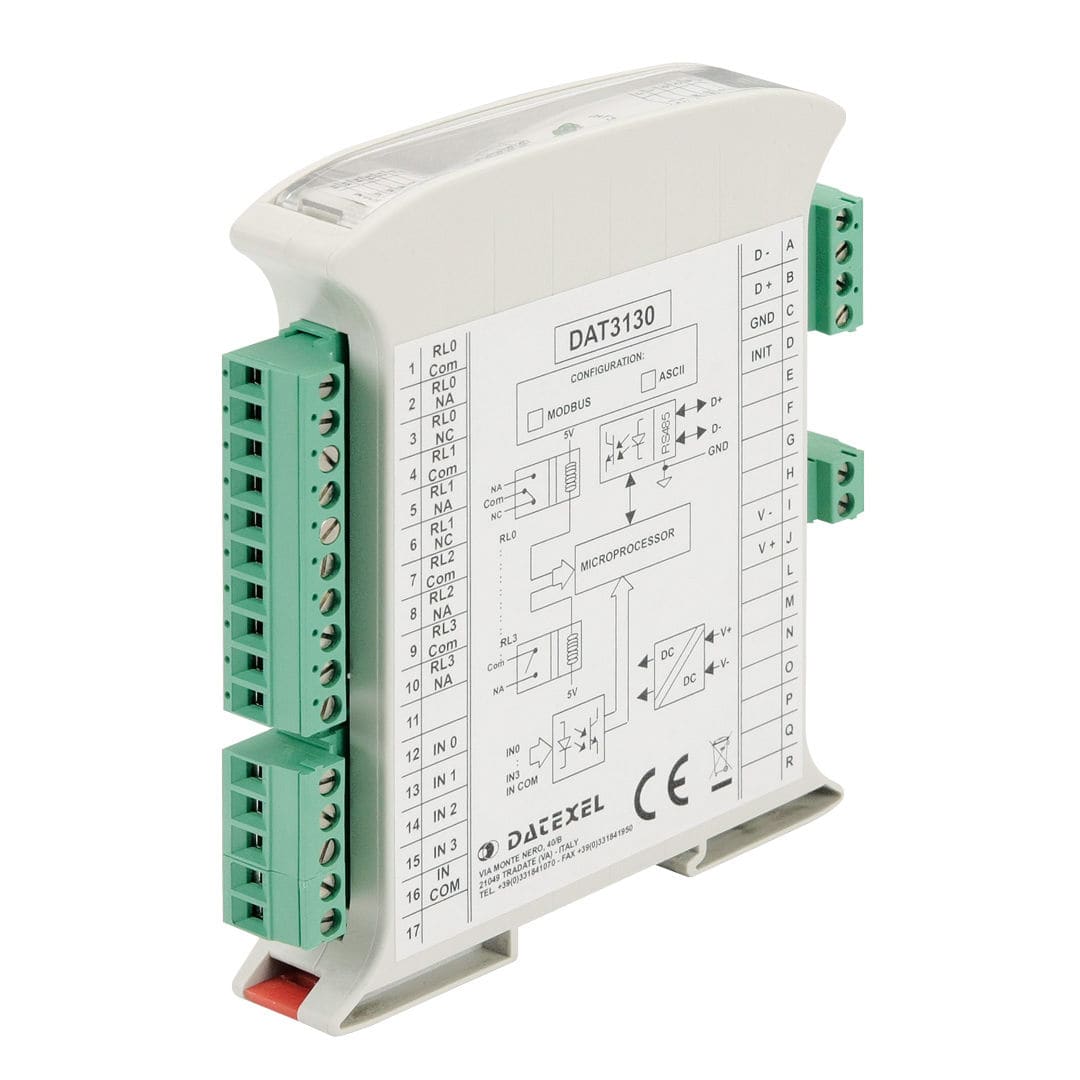 Digital I/O module - DAT3130 - DATEXEL SRL - RS-485 / Modbus RTU / Modbus