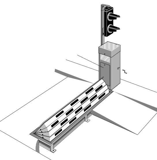 Manual retractable bollard - RB-10 - CPE APE - road blocker