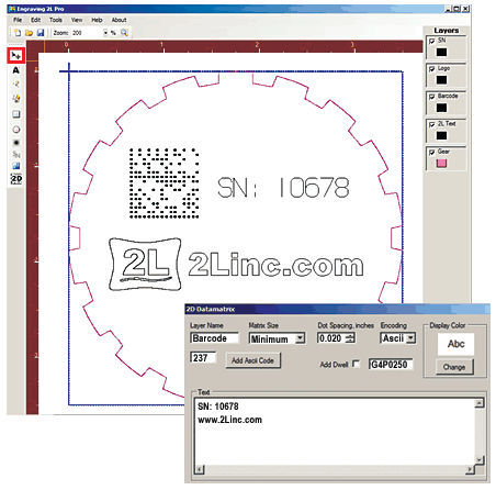 Interface software - PRO 3 - 2L inc - CNC control / barcode label ...