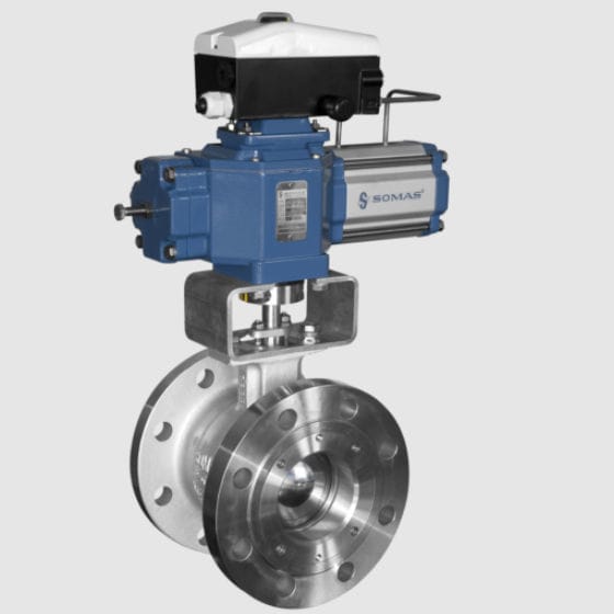 Ball valve - SOMAS - electric / for control / regulating