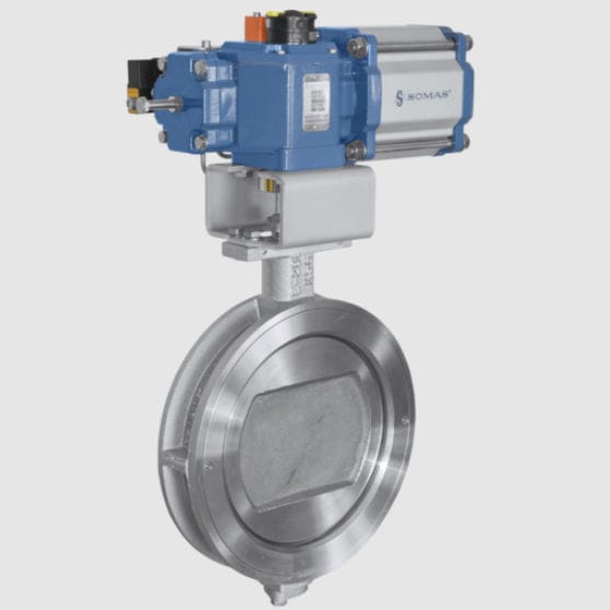 Butterfly valve - SOMAS - pneumatically-operated / for control / shut-off