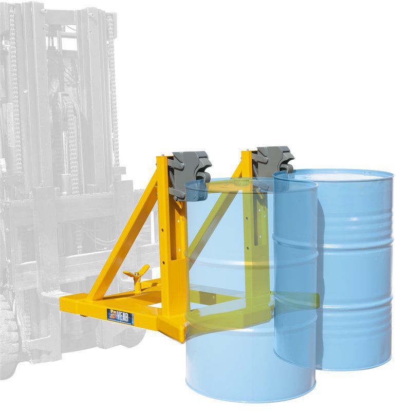 Drum materials handling clamp - BS85 HQ BI - VEAB - for forklift trucks