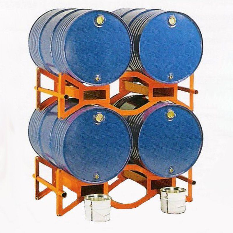 Drum support - BS86 - VEAB - stainless steel / steel / stacking