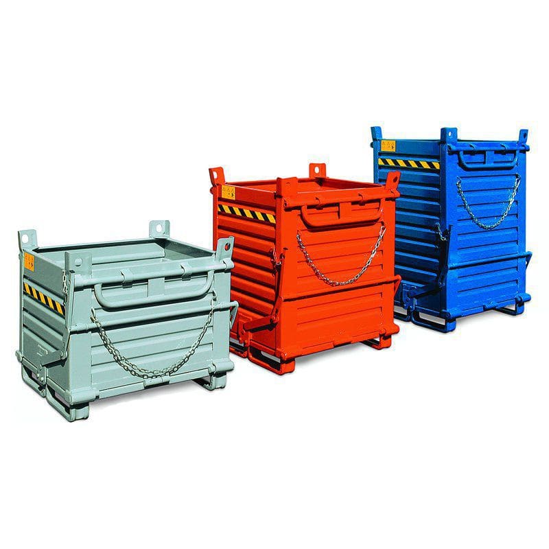 Steel waste container - BS125 C - VEAB - stainless steel / bottom-emptying