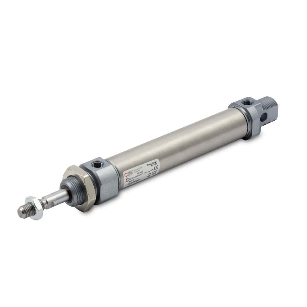 Pneumatic cylinder - STD - METAL WORK - magnetic piston / with through ...