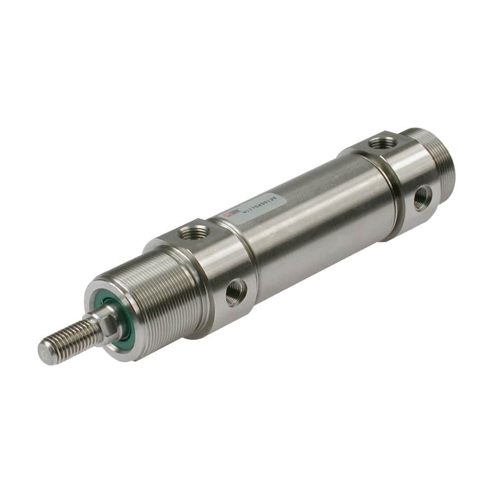 Pneumatic cylinder - RNDC - METAL WORK - with through rod / double ...
