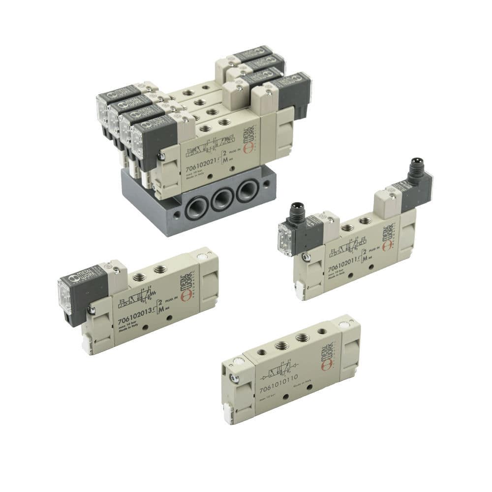 Spool pneumatic directional control valve - MACH 11 series - METAL WORK - solenoid-operated ...