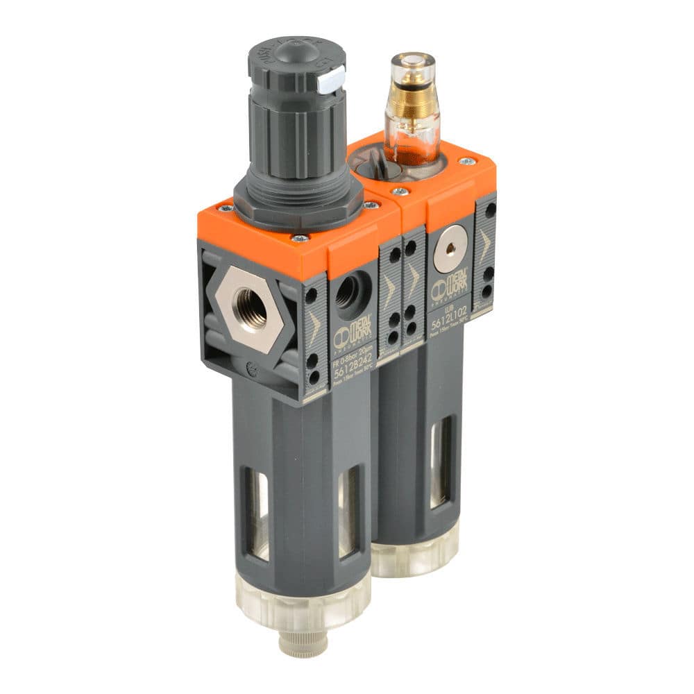 Compressed air filter-regulator-lubricator - FR + LUB SY series - METAL ...