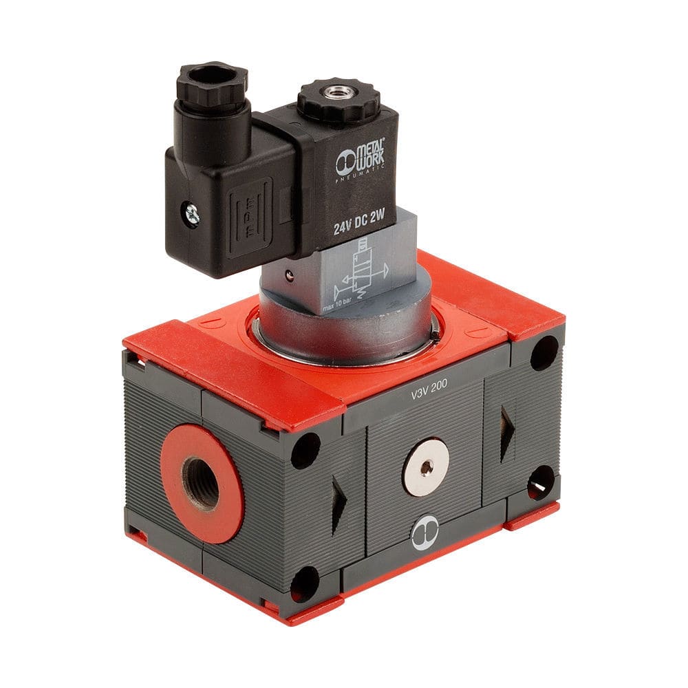 Manual valve - V3V - METAL WORK - shut-off / for compressed air / 3-way