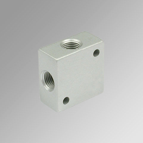 4-way manifold - W05011 series - METAL WORK - aluminum / threaded ...