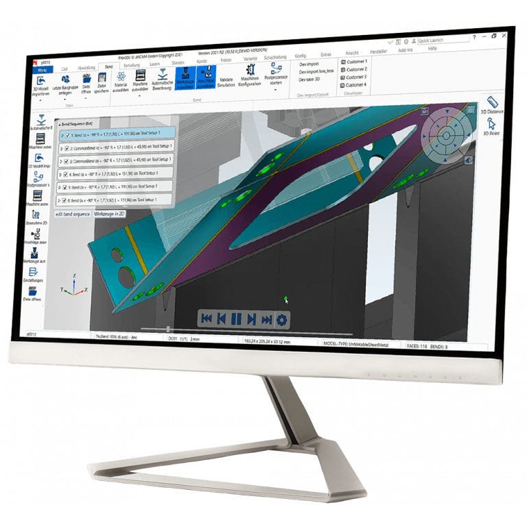 Bending software - PNBend - WICAM TECHNISCHE SOFTWARE - interface ...