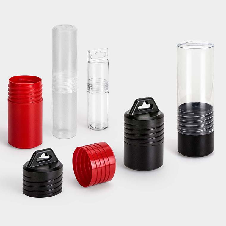 Round packaging tube - ScrewPack - rose plastic - plastic