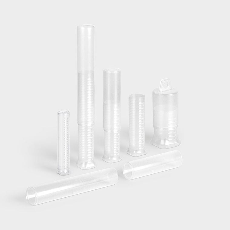 Plastic packaging tube - TelePack - rose plastic - round