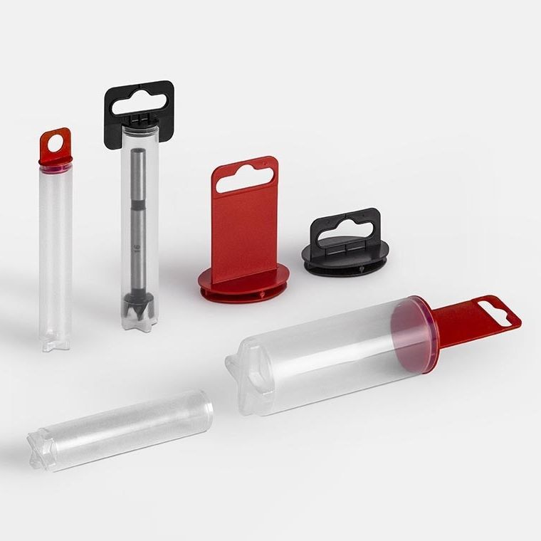 Plastic packaging tube - DYH series - rose plastic - for drill bits