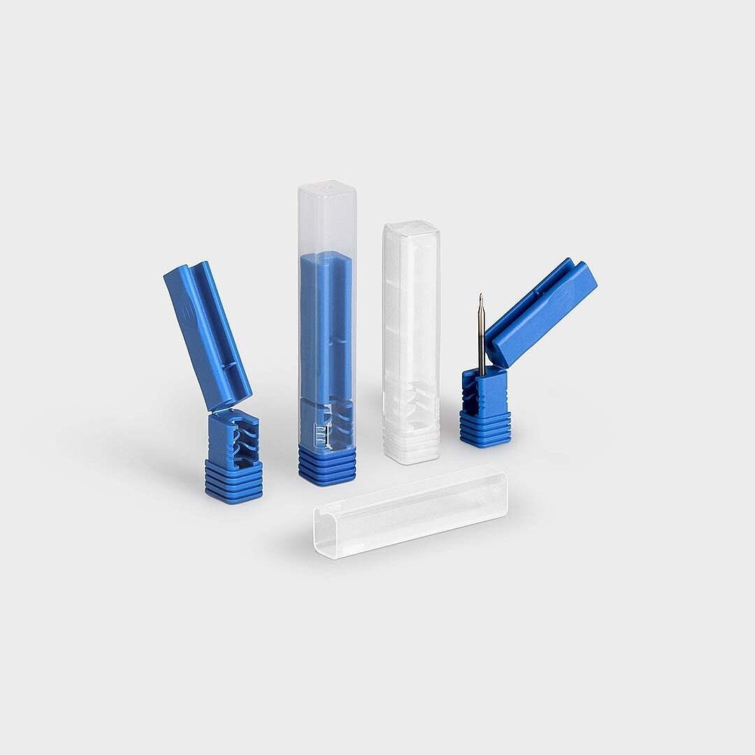 Plastic packaging tube - MB 1 series - rose plastic - drill / for end mills