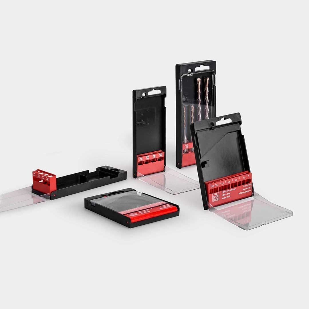 Plastic packaging - FB series - rose plastic - for drill bits