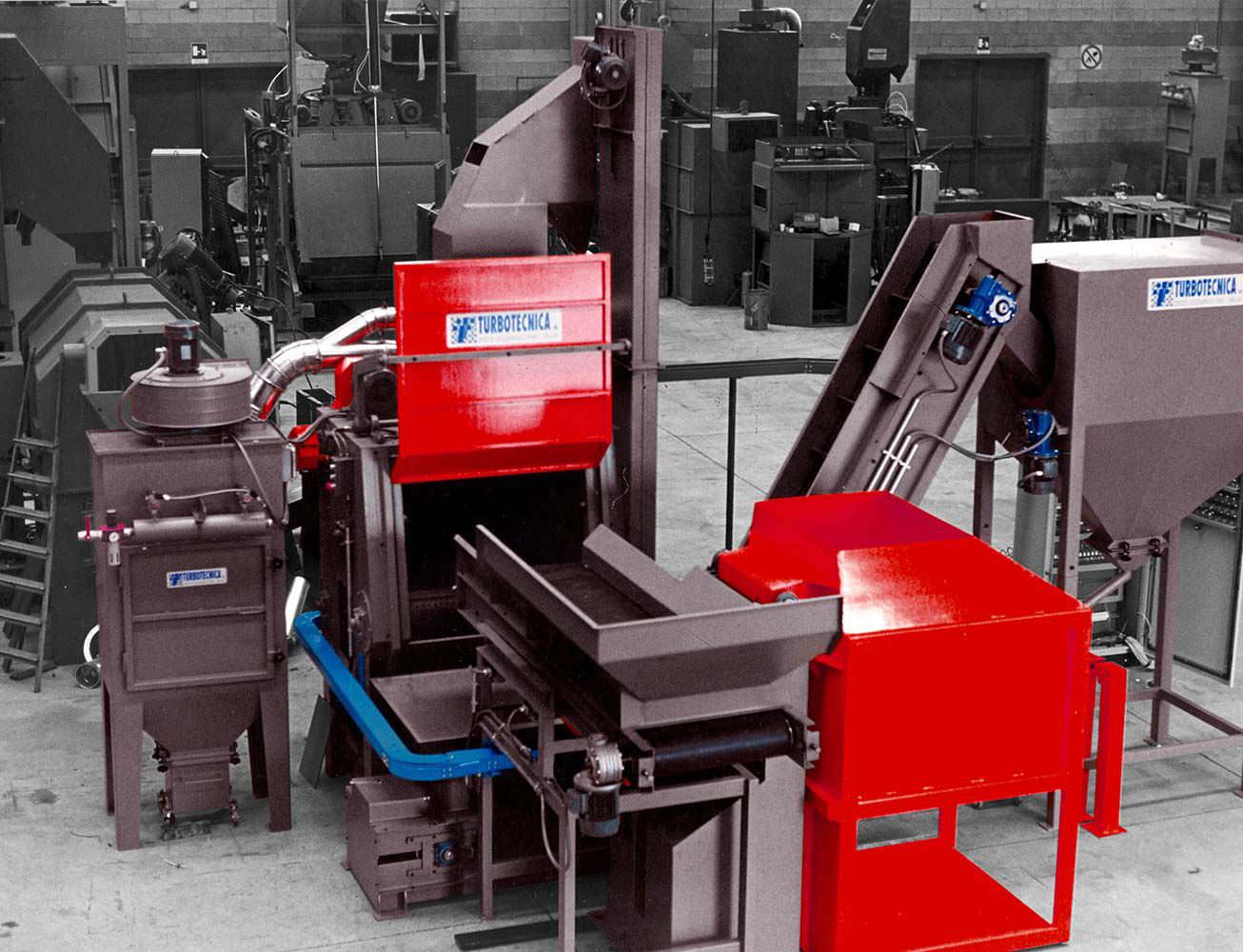 Belt shot blasting machine - TB G - TURBOTECNICA - for bulk materials ...