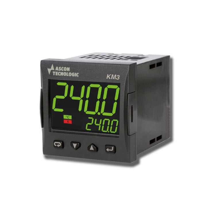 Digital temperature regulator - KM3 - ASCON TECNOLOGIC - double LED display / PID / programmable