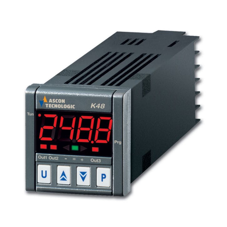 Digital temperature regulator - K48 - ASCON TECNOLOGIC - double LED display / PID / programmable