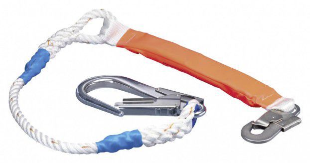 Rope fall arrest lanyard - 6005001 - Hailo Professional - shock absorbing